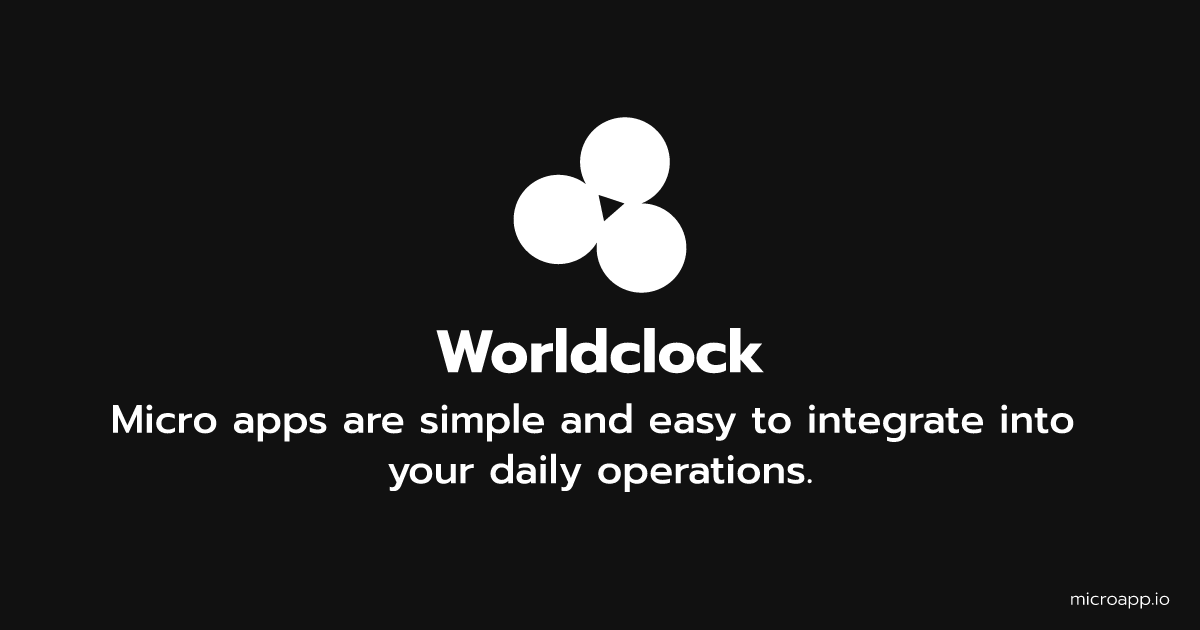 Microapp: Worldclock